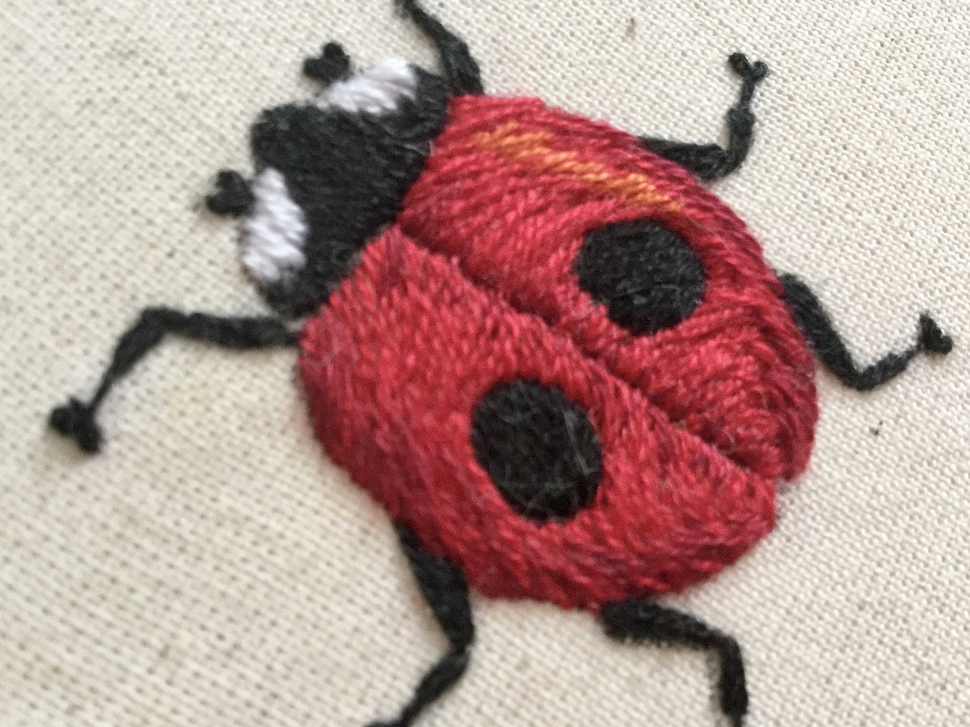 Embroidered ladybird beetles – ArtyMissK